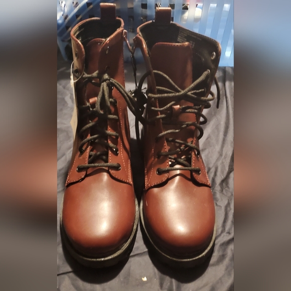 Time and Tru | Shoes | Time And Tru Maroon Combat Boots | Poshmark
